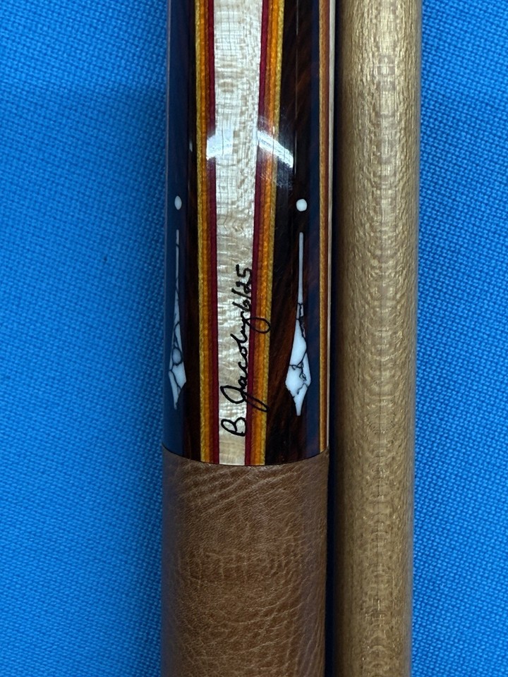 JACOBY CUSTOM POOL CUE JACOBY KW 11.75MM 29" SHAFT COCO BUFFALO TURQ BE ...