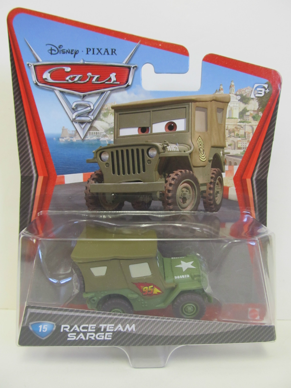 Disney PIXAR Cars 2 Race Team Sarge Car #15 - Ages 3+ | eBay