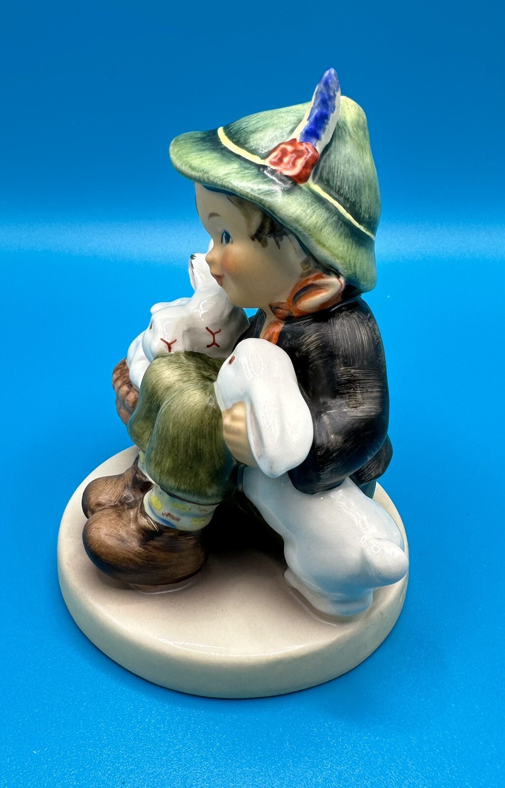GOEBEL HUMMEL PLAYMATES, Boy With Basket Of Bunny Rabbits, 4", Great ...