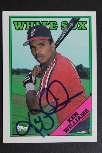 Ken Williams Autograph Baseball Card Signed 1988 Topps #559 White Sox ...