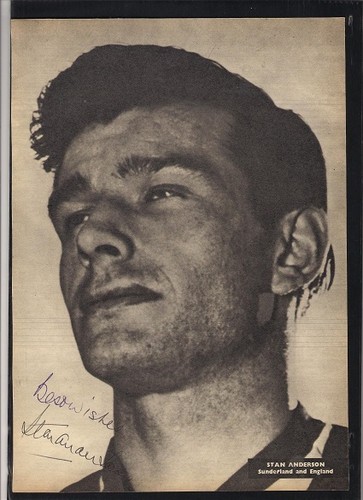 Signed photo of STAN ANDERSON the SUNDERLAND footballer. | eBay
