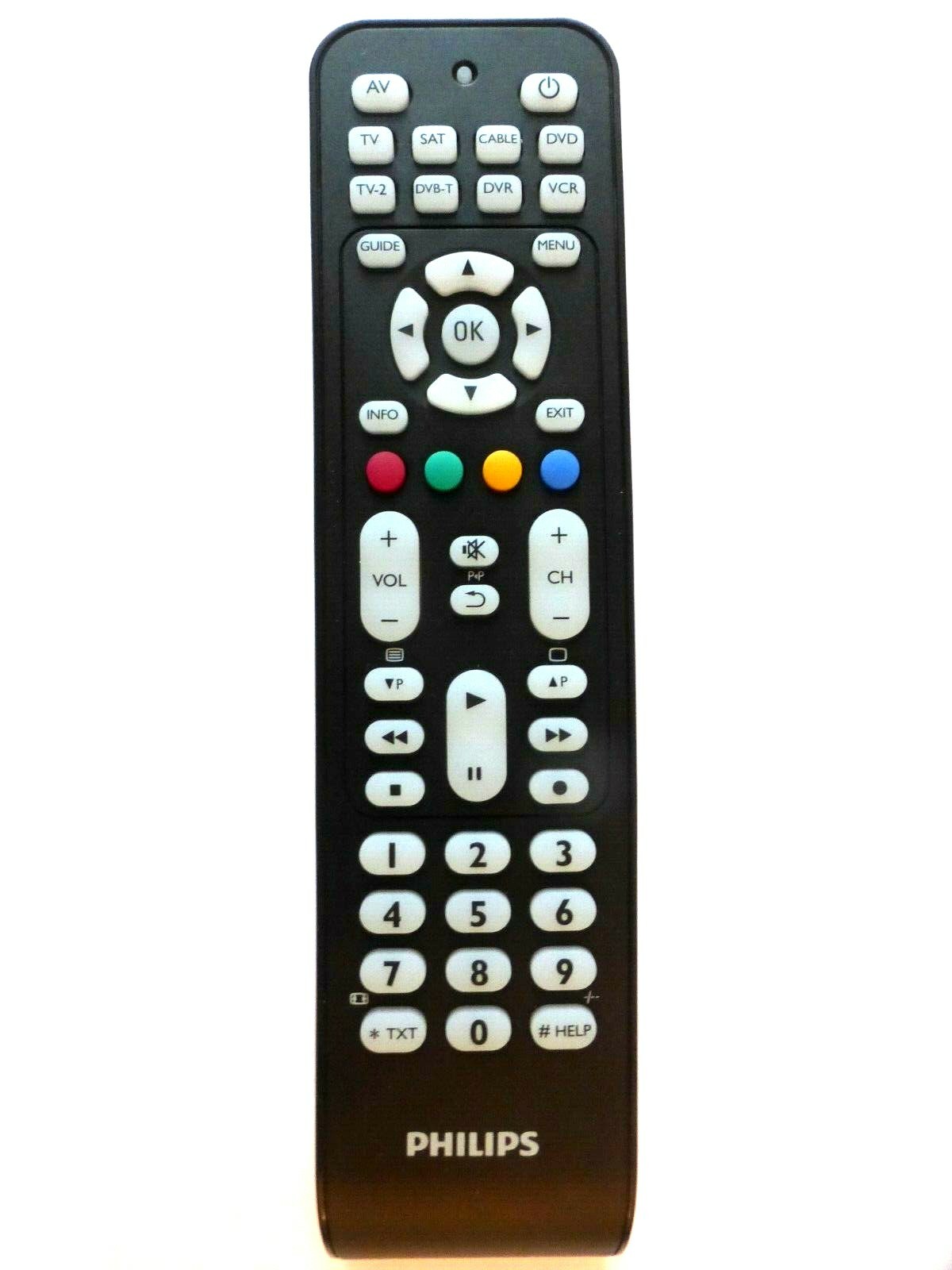 PHILIPS 8 in 1 UNIVERSAL TV x2 SAT DVD CABLE DVB-T DVR REMOTE CONTROL ...