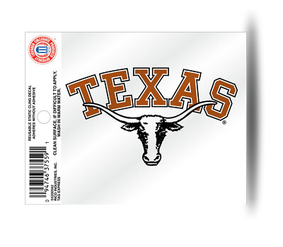 Texas Longhorns "Bevo" Logo Static Cling Decal Sticker Free Shipping ...