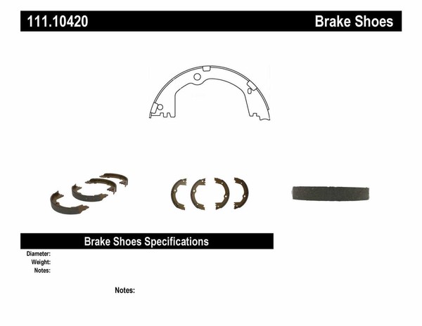 Parking Brake Shoe-Premium Rear Centric 111.10420 for sale online | eBay