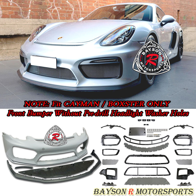 Fits 13-16 Porsche 981 Boxster Cayman GT4-Style Front Bumper DRL w/o HL ...