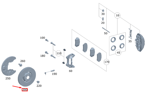 MERCEDES-BENZ GLE W167 Front Left Vented Brake Disc A1674210901 NEW ...