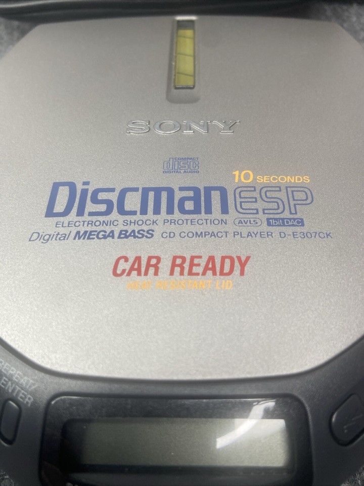 SONY DISCMAN D-E307CK Car Ready Portable CD Player ESP Shock Digital ...