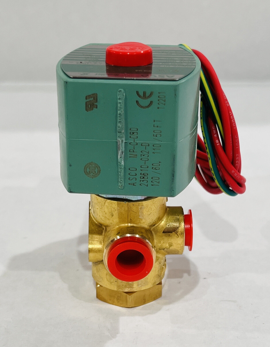 ASCO RedHat Brass Solenoid Valve 8320G184, 1/4" NPT, 3-Way, 120V | eBay