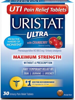Uristat Ultra Pain Relief 30 Tablets Urinary Tract Infection Relief | eBay