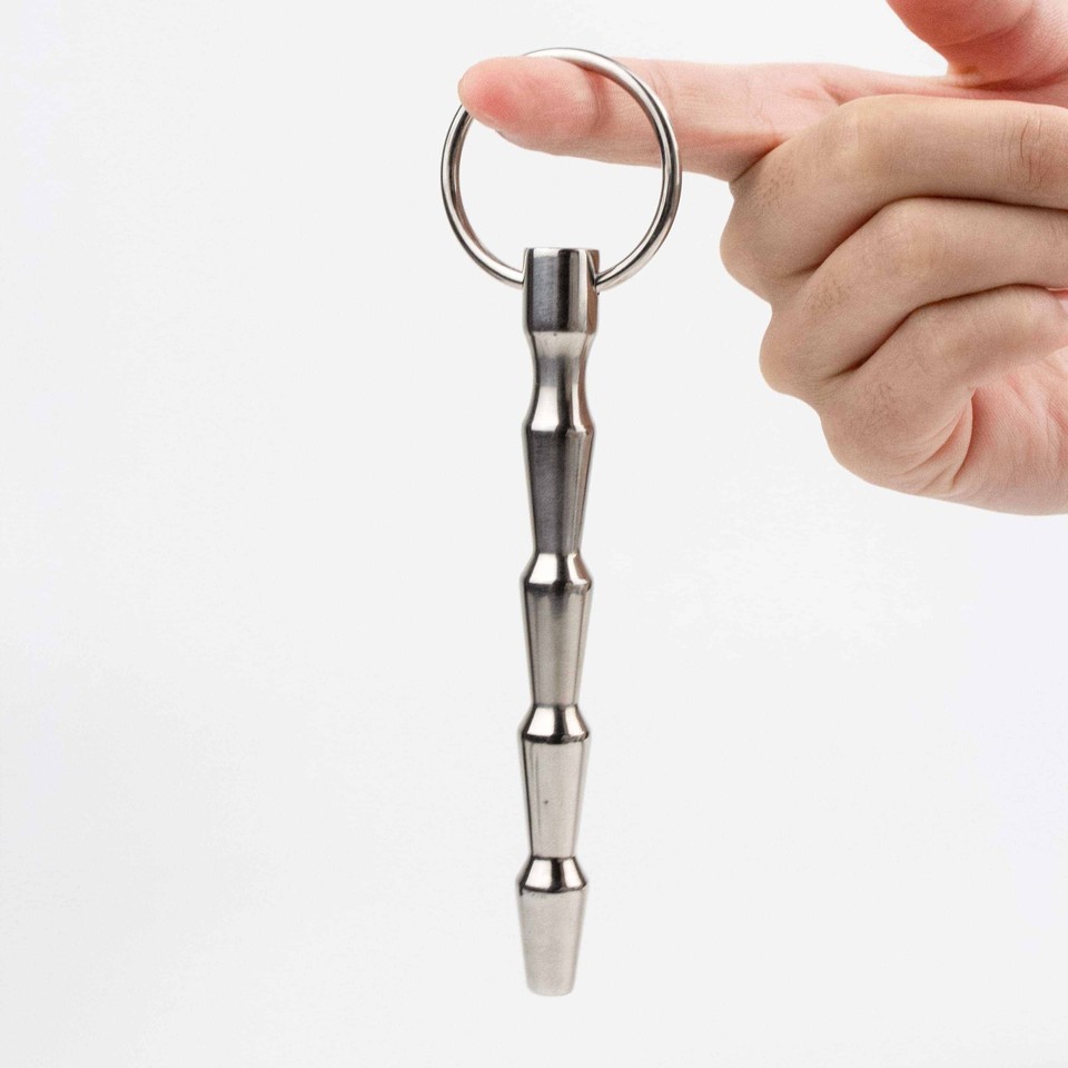 Male Stainless Steel Penis Plug Urethral Sounding Dilator Stretcher Sex ...
