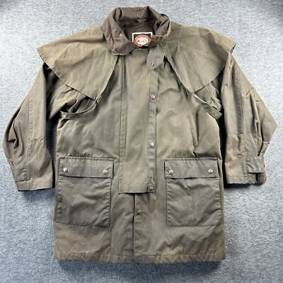 The Australian Outback Brown Waxed Canvas VTG Oilskin Duster Western ...
