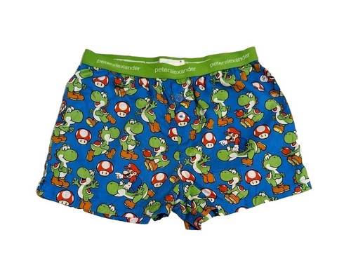 Peter Alexander Size Medium Mens Super Mario Sleep Shorts Yoshi Toad ...