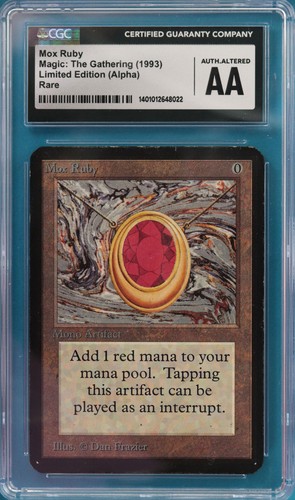 Mox Ruby Alpha Authentic Inked CGC Cased CARD (1012648022) ABUGames | eBay