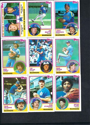 1983 Topps Seattle Mariners team set, 18 great condition cards, mlb, | eBay