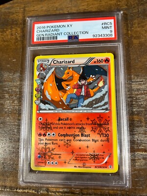 POKEMON 2016 XY Generations Radiant Collection RC5 CHARIZARD PSA 9 Mint ...