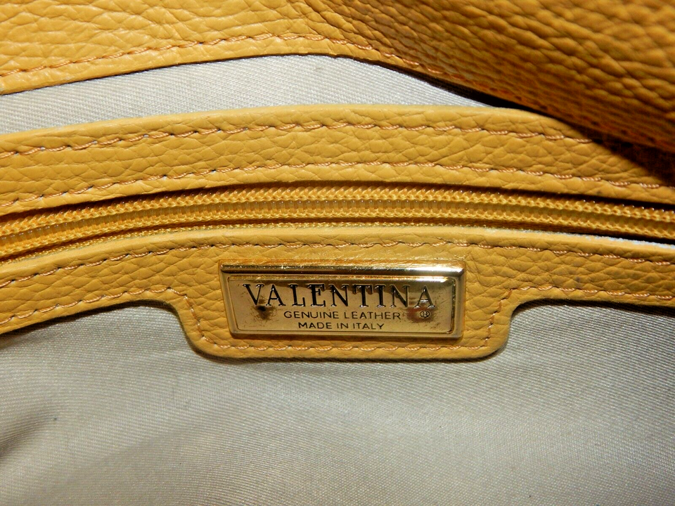 Valentina medium size pebble mustard yellow leather shoulder crossbody bag | eBay
