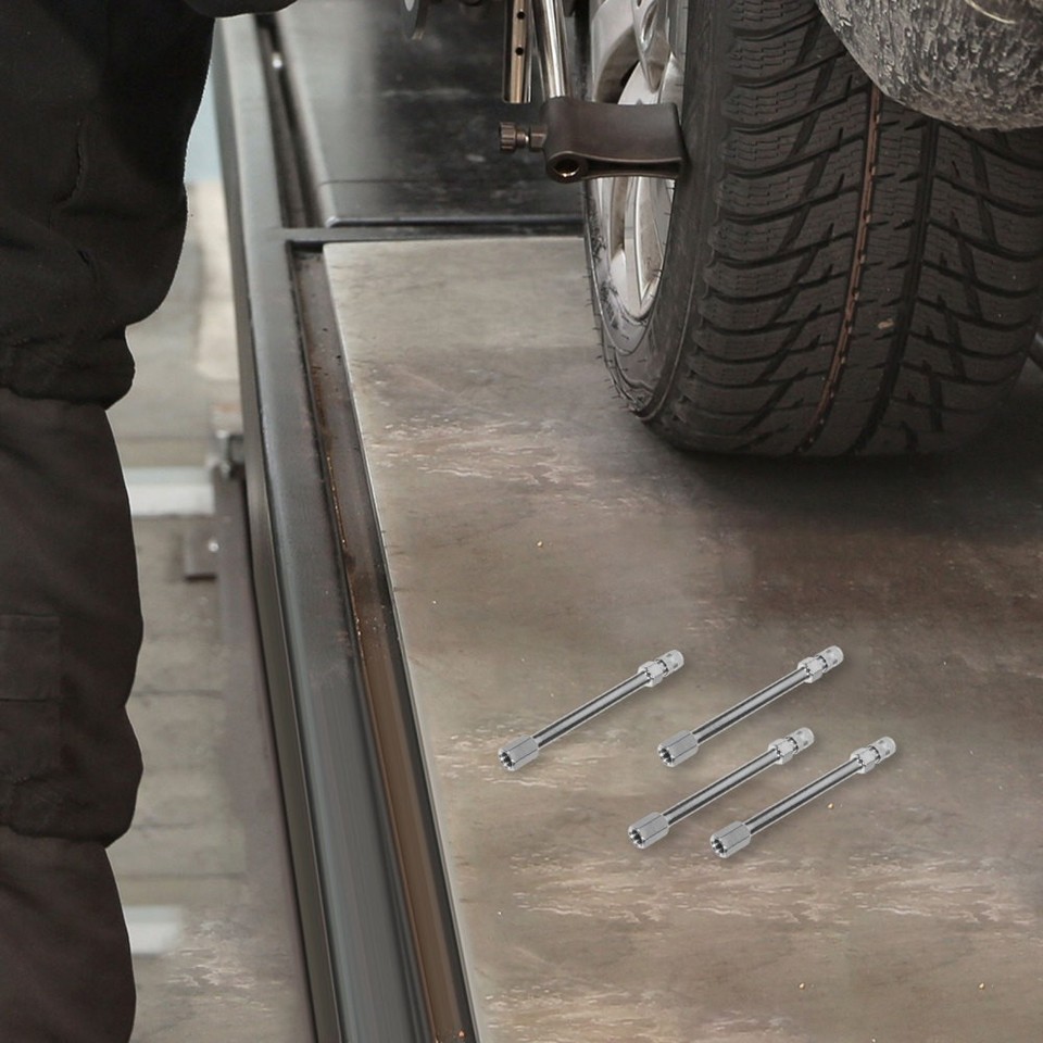 4 Pcs Tire Inflation Extension Rod Valve Set Car Stem Extender Air ...