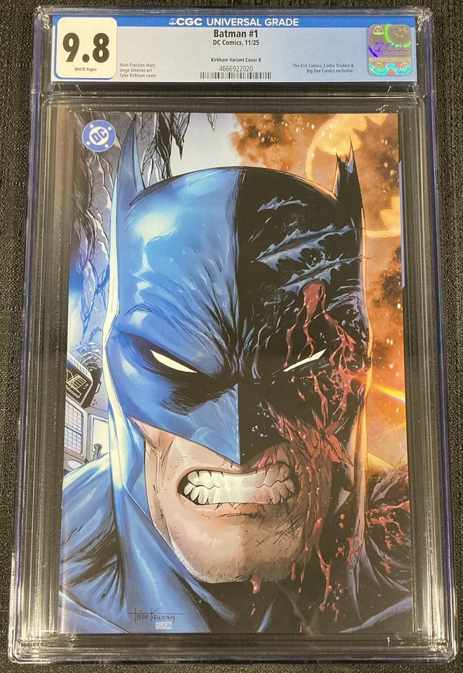 Batman #1 CGC 9.8 Tyler Kirkham 616 Virgin Variant DC 2025 (Read ...