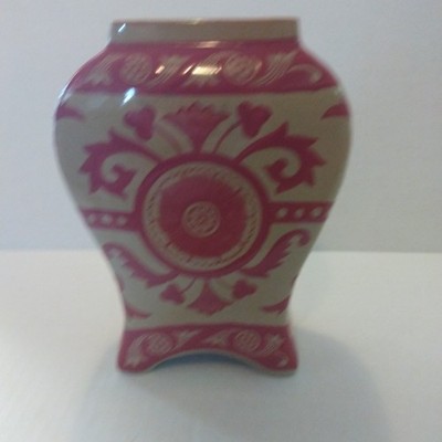 weller red and tan ceramic vase vintage | eBay