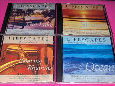 Lot of 4 LIFESCAPES CDs The Lake, Ocean, Sunset Meditation Relaxation ...