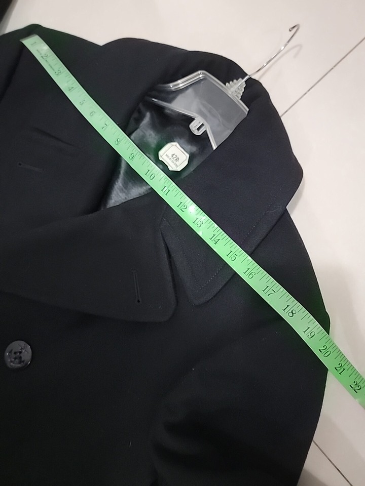 Military Issued VTG US Navy Men's Enlisted Wool Pea Coat Overcoat Size ...