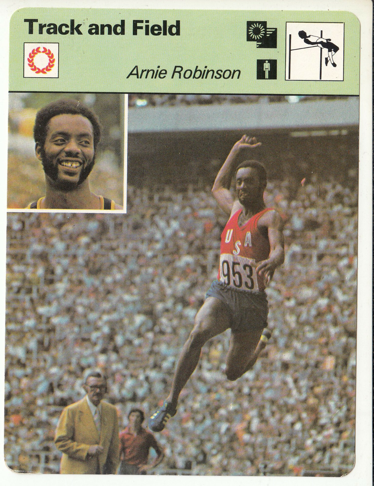 ARNIE ROBINSON Long Jump USA Olympic Track & Field 1979 SPORTSCASTER ...