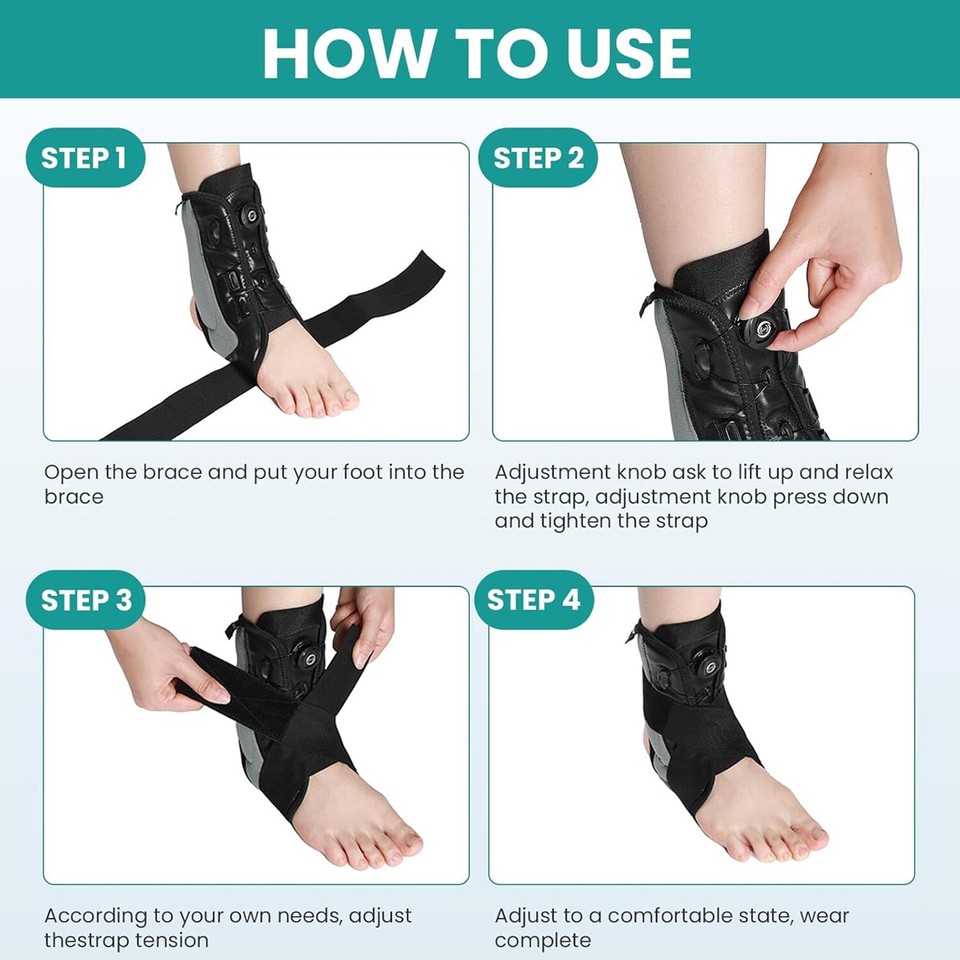 Ankle Brace Support Stabilizer Guard Tendonitis Achilles Sprain Foot ...