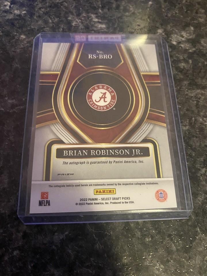 Brian Robinson Jr. 2022 Select Draft Picks Red Prizm Auto RS-BRO | eBay
