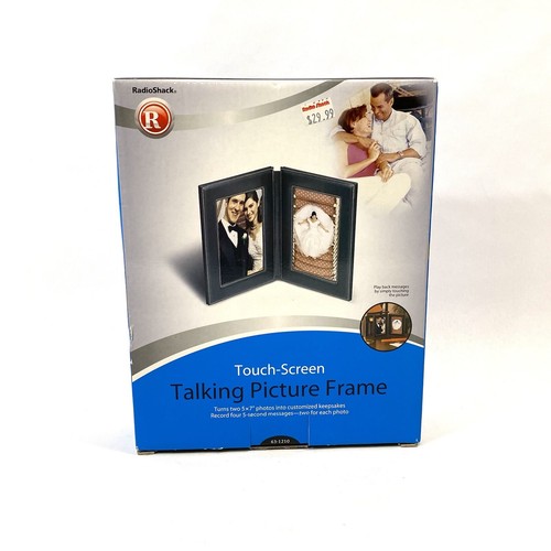 NEW Radio Shack Touch Screen Talking Picture Frame Double 5x7 Black ...