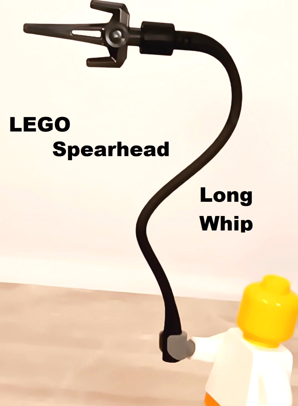 LEGO Whip LONG BLACK Spear Weapon Ninja Throwing Lead Spearheaded ...