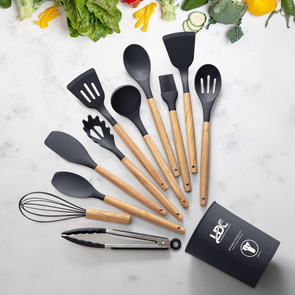 23 Piece Stainless Steel Kitchen Utensil Set Heat Resistance Cooking ...