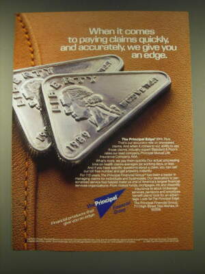 1989 The Principal Financial Group Ad - When it comes to paying claims ...