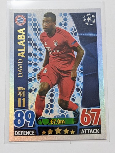 David Alaba Match Attax Pro 11 2015 2016 UCL Champions League Bayern ...