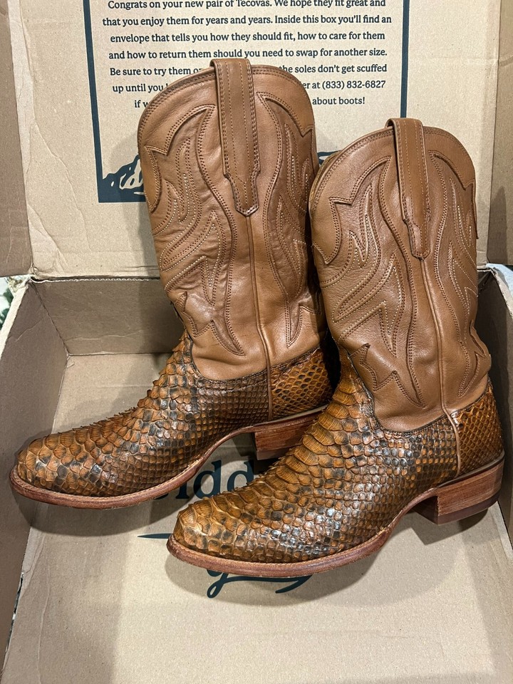 Tecovas 'The Brady' 2.0 Men's Python Western Cowboy Boot 10.5D | eBay