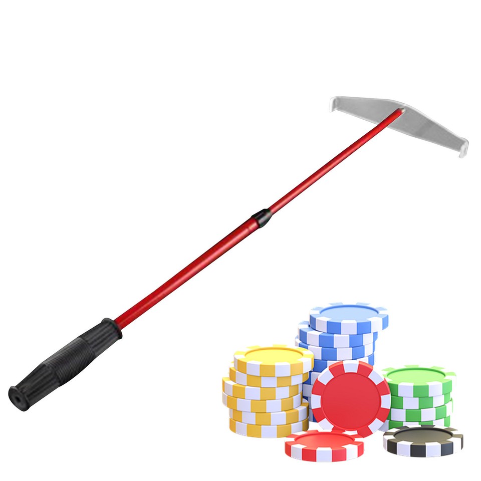 Portable Telescopic Metal Poker Chip Collector Rake Retractable Stick ...