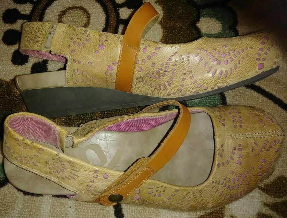 Women's OTBT SPRINGFIELD Tan Leather Wedge Heel Shoe Size 9.5 | eBay