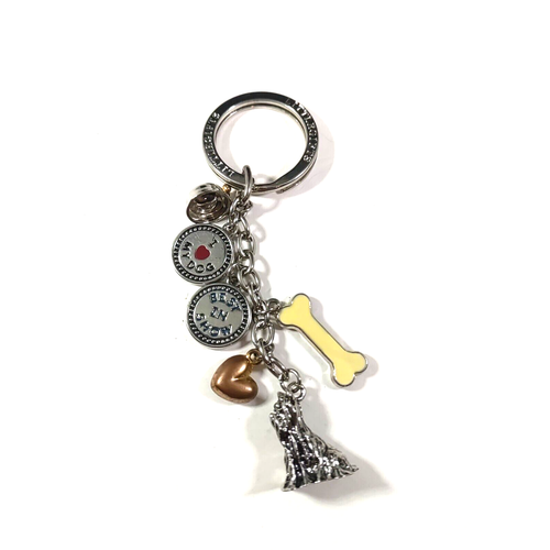 Scottie Key Ring Chain Purse Charm I Love My Dog Enamel Bone Charm ...