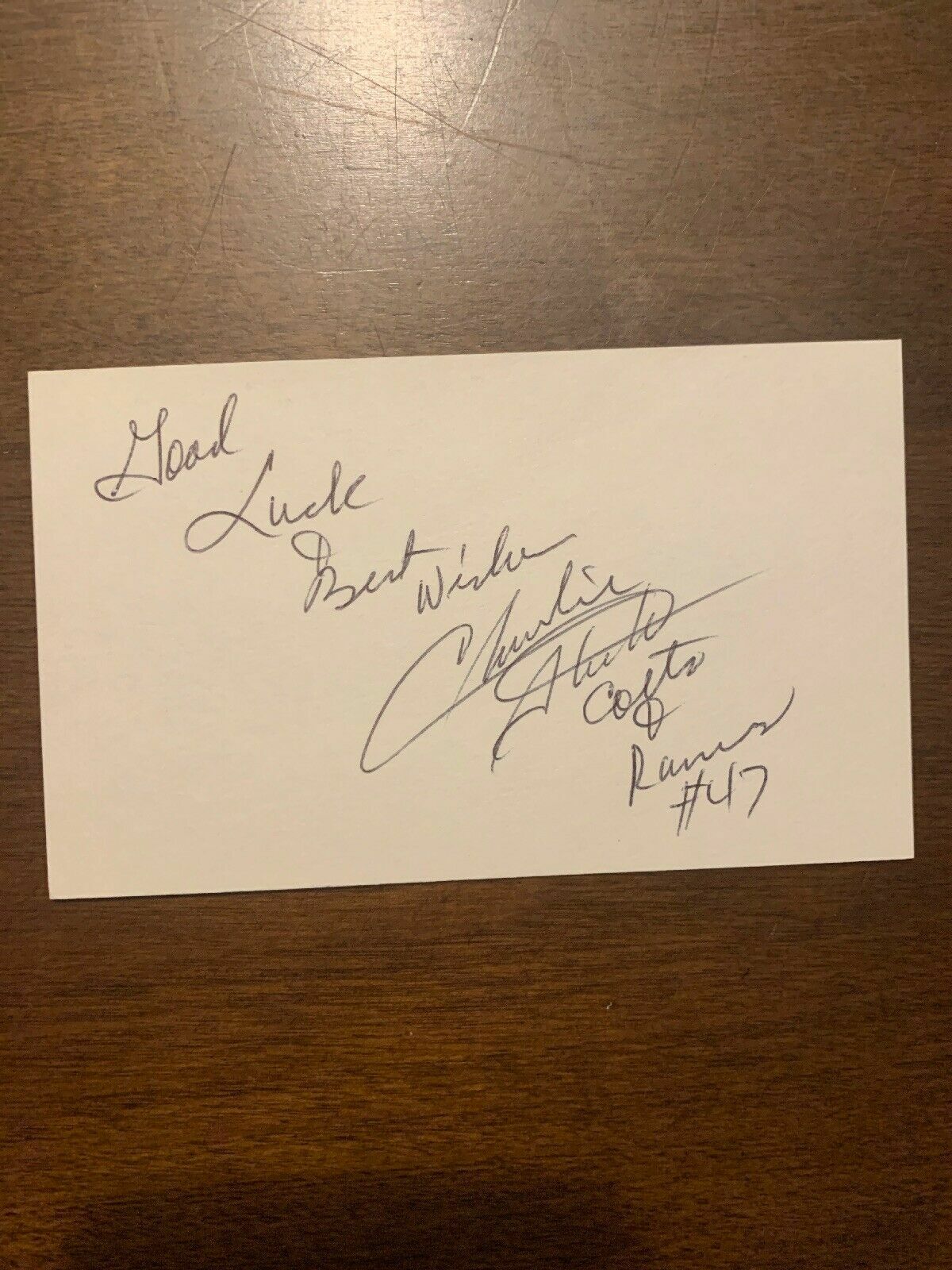 CHARLIE STUKES - COLTS FOOTBALL - AUTHENTIC AUTOGRAPH SIGNED INDEX ...