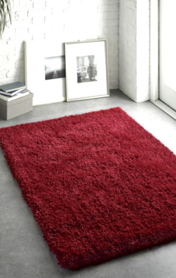 Origins Chicago Supreme Shaggy Red Sparkle Twist Rug Red Circles ...
