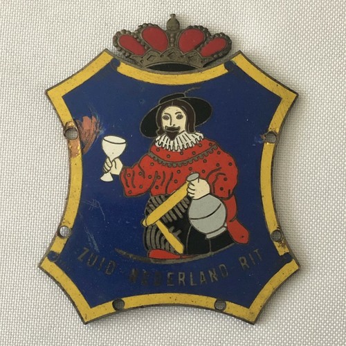 Vintage Dutch Car Club Enamel Rally Rallye Participant Badge Zuid ...