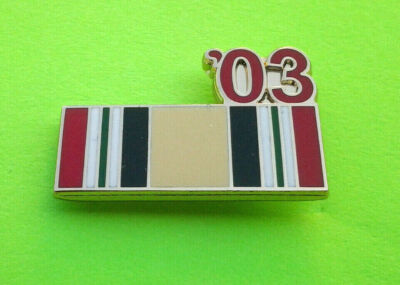 IRAQI FREEDOM 03 CAMPAIGN RIBBON (7/8") Iraq Military Hat Pin P12276 EE ...