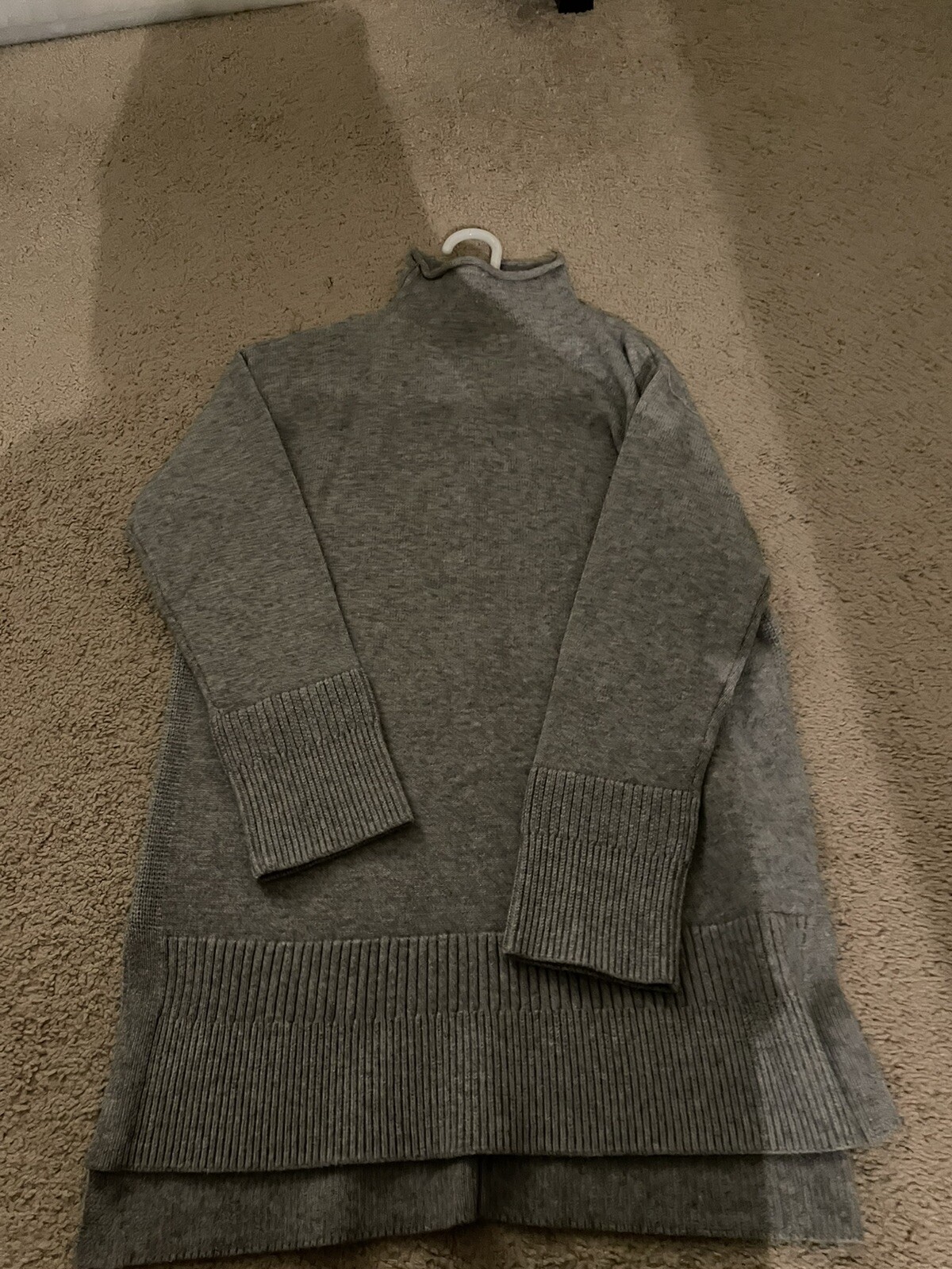 Anthropologie MOTH Gray Saskia Mock Neck Pullover Tun… - Gem