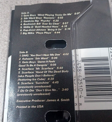 1996 Rap A Lot Records Hardcore Hip-Hop Cassette/Tape-Geto Boys ...
