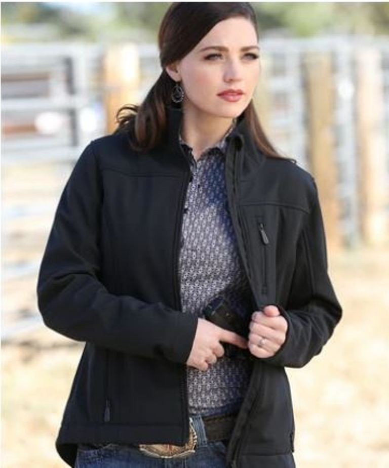 Cinch Ladies Concealed Carry Black Bonded Softshell Jacket #MAJ9866002 ...
