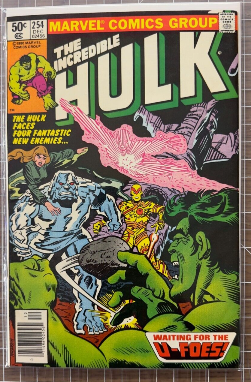 INCREDIBLE HULK #254 1st app U-Foes: Vapor, Ironclad, Vector 1980 ...