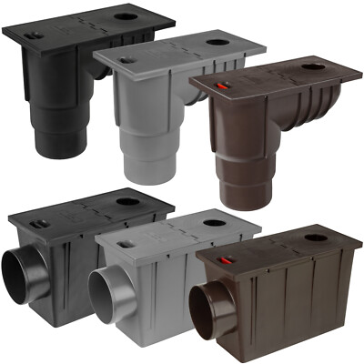 Downpipe Gutter Settler Ø 50mm-125mm Underground Drain Pipe Hopper Gutter Trap | eBay