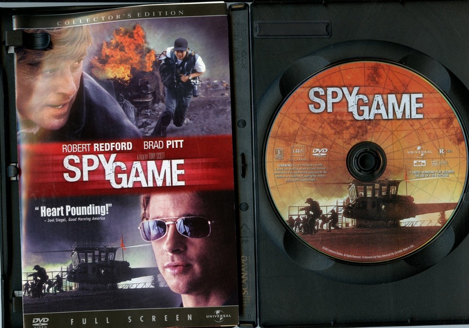 SPY GAME DVD Movie Full Screen Edition Robert Redford Brad Pitt ...