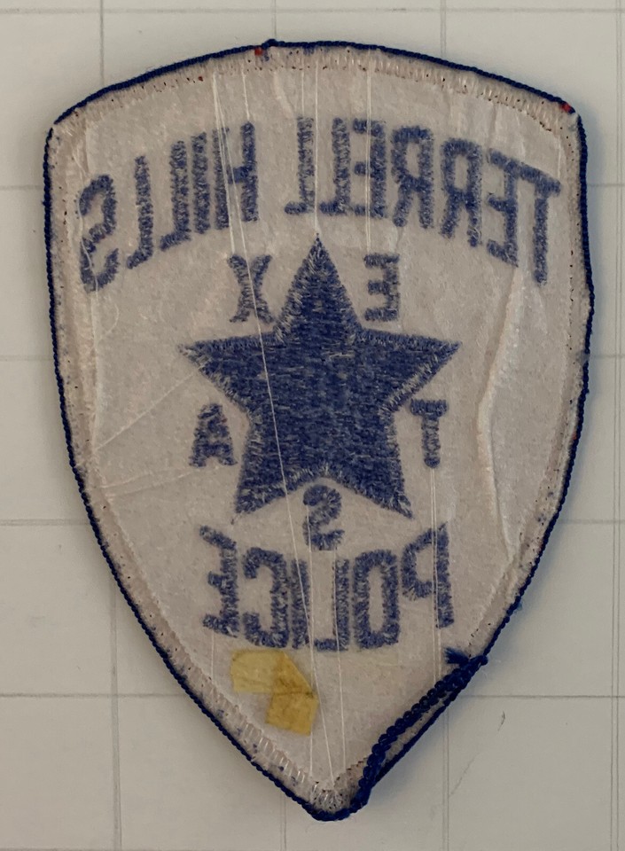 Terrell Hills Texas Police Shoulder Patch Uniform Takeoff Very Nice | eBay
