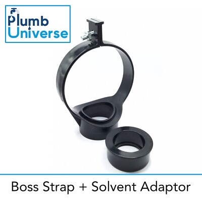 110mm Black Soil Strap On Boss With Solvent Weld Boss Adaptor - 32mm ...