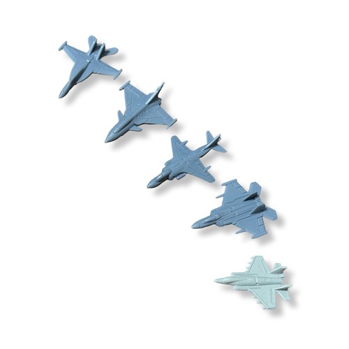 Plastic Toy Jet Fighter Lot Of 5 ~2” Gray Micro Machines’ Scale | eBay